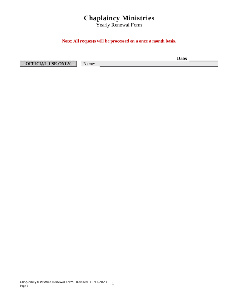 WELS Chaplain Certificate Continuing Education ... Doc Template | pdfFiller