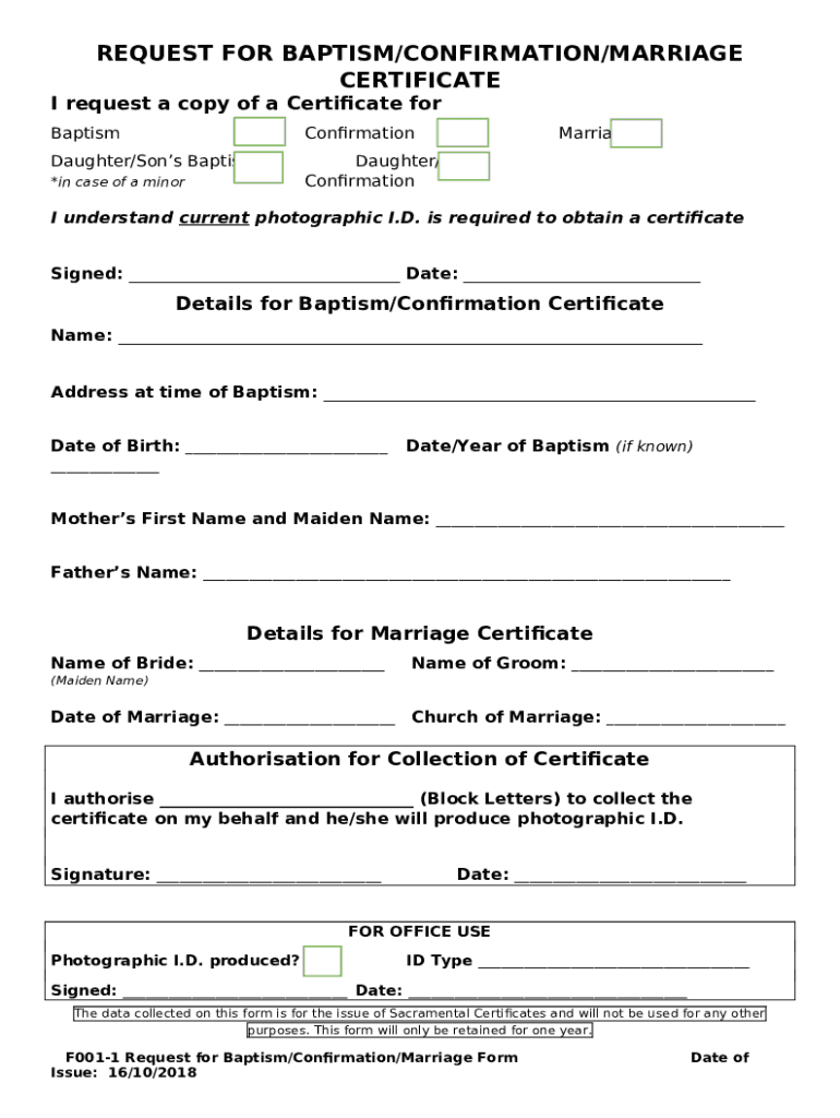 Authorized Birth Certificate Applicants and required IDs Doc Template ...