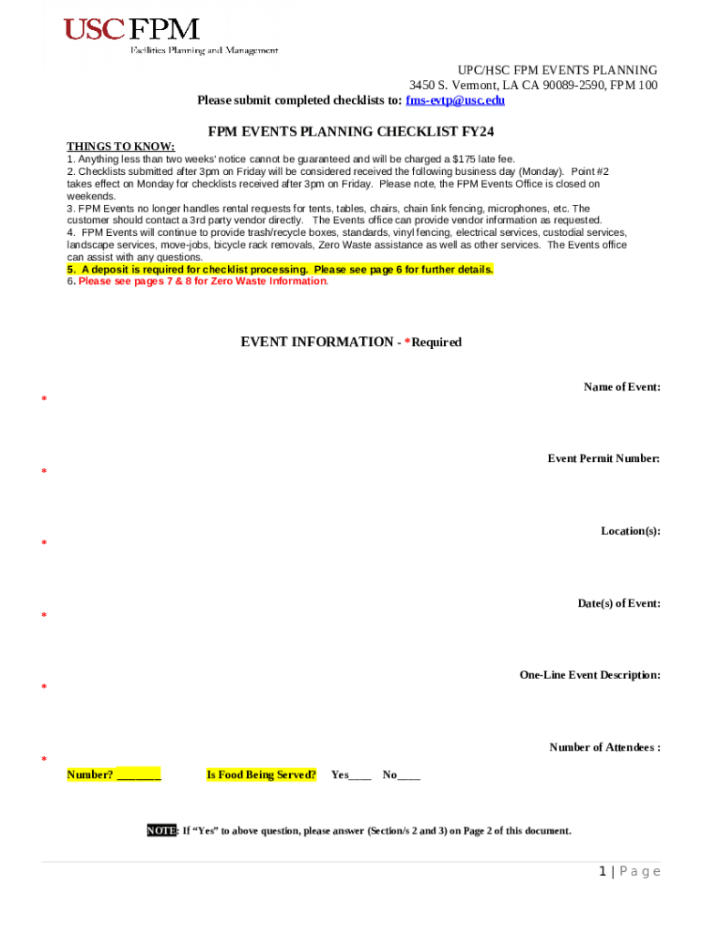 UPC/HSC FPM EVENTS PLANNING Doc Template | pdfFiller