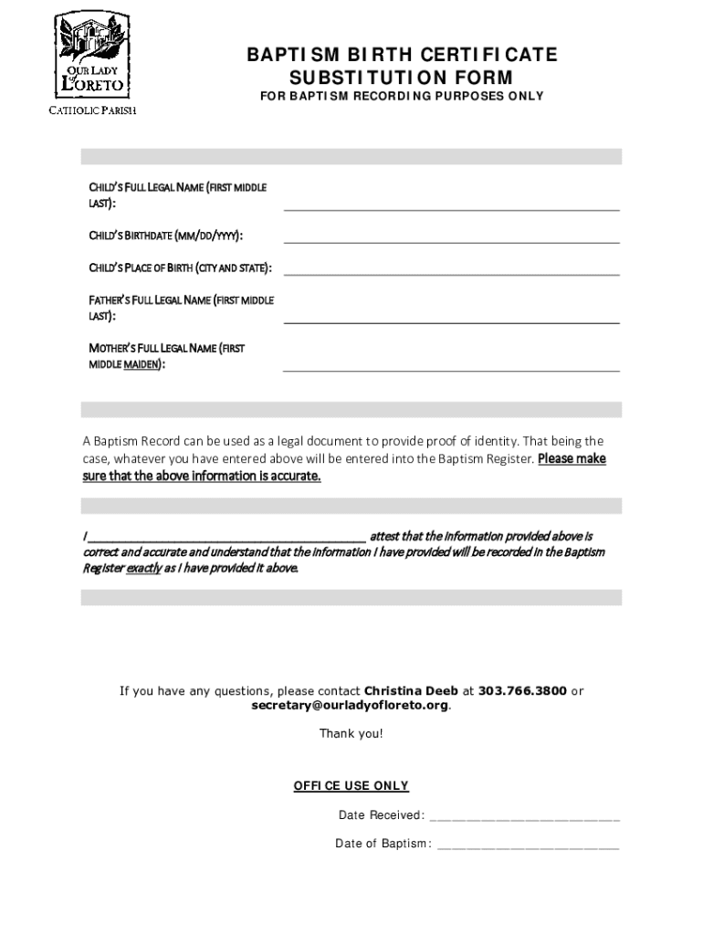Fillable Online 63 Printable Baptism Certificate Forms and Templates ...