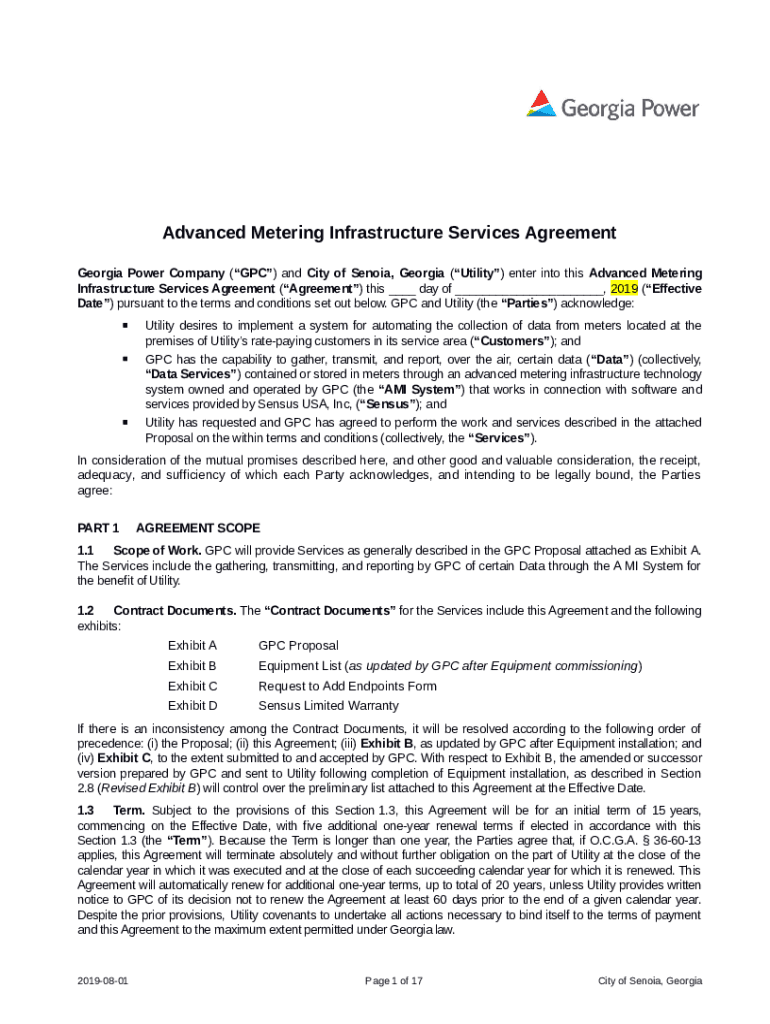 Georgia Power Company ("GPC") and City of Senoia, Georgia ("Utility ...