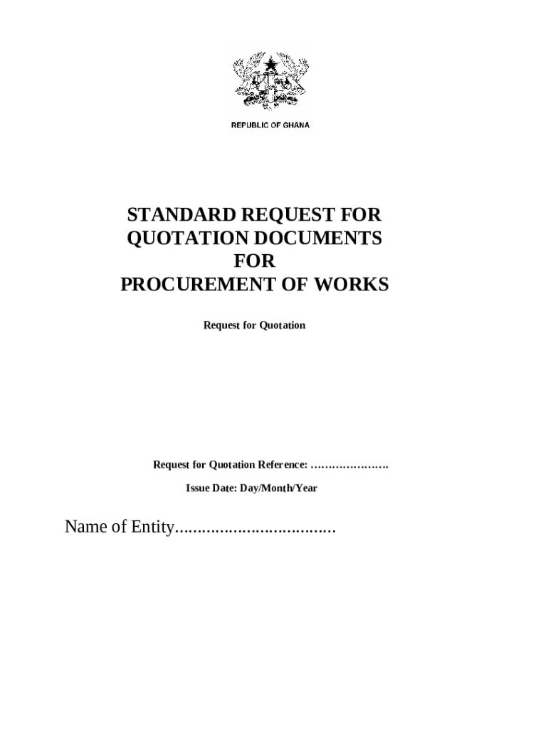 standard request for quotation documents for ... Doc Template | pdfFiller