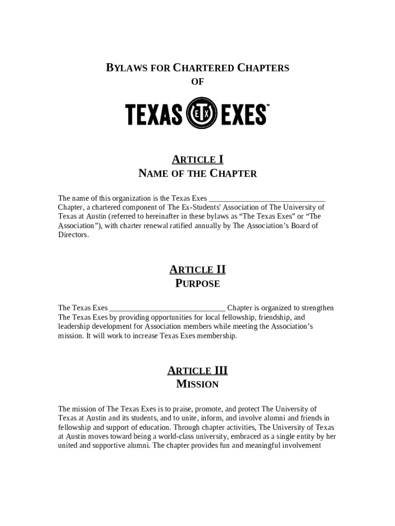 SUGGESTED BYLAWS FOR Doc Template | pdfFiller