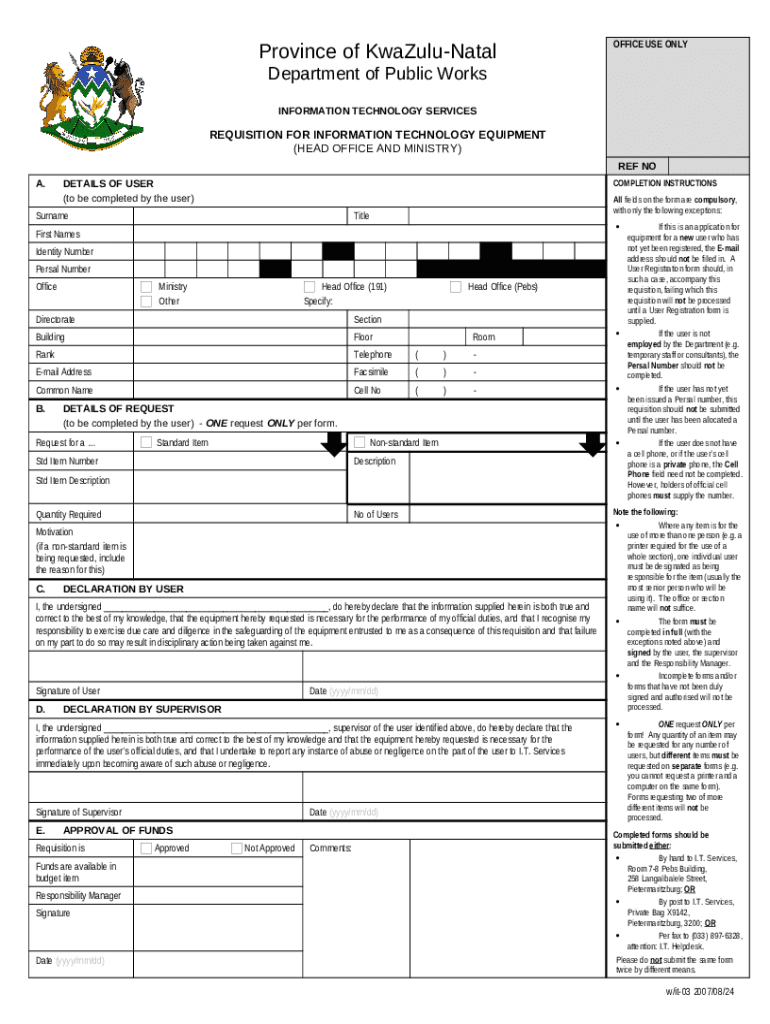 KwaZulu-Natal Department: Public Works - Management Doc Template ...