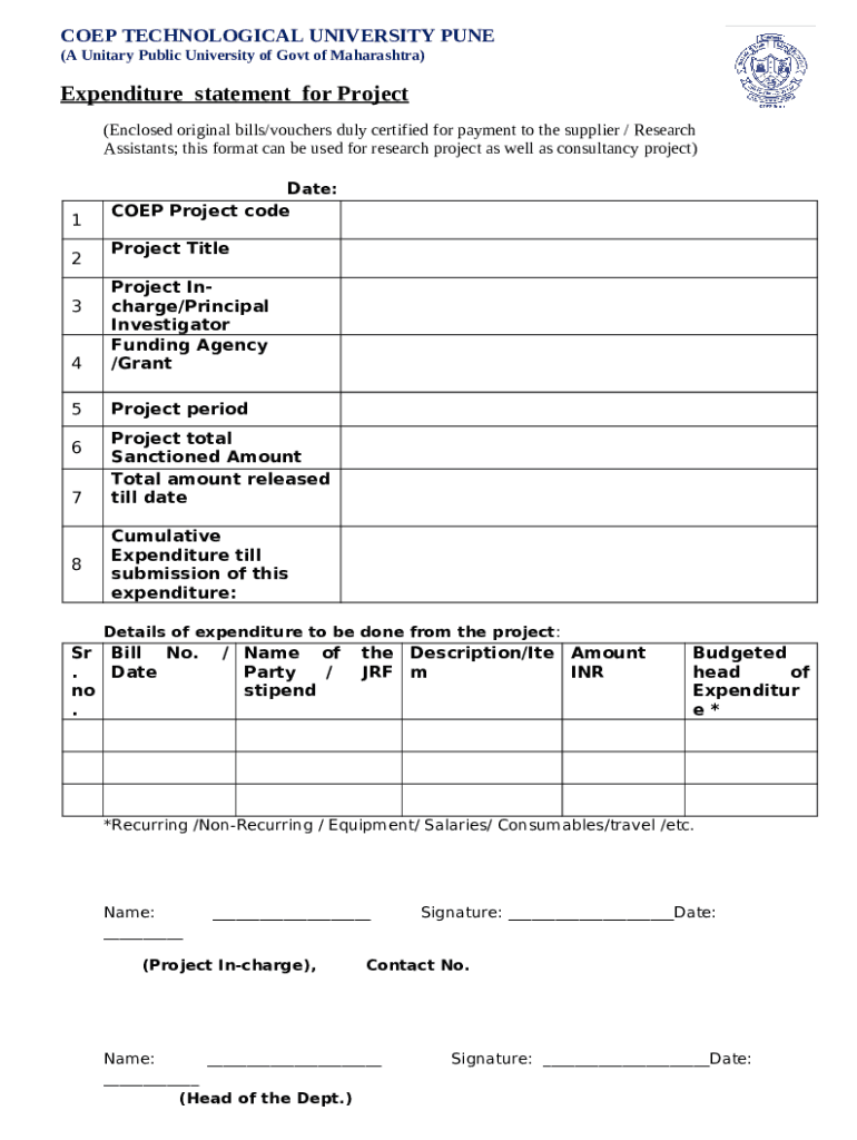 Self Study Report of COLLEGE OF ENGINEERING PUNE Doc Template | pdfFiller