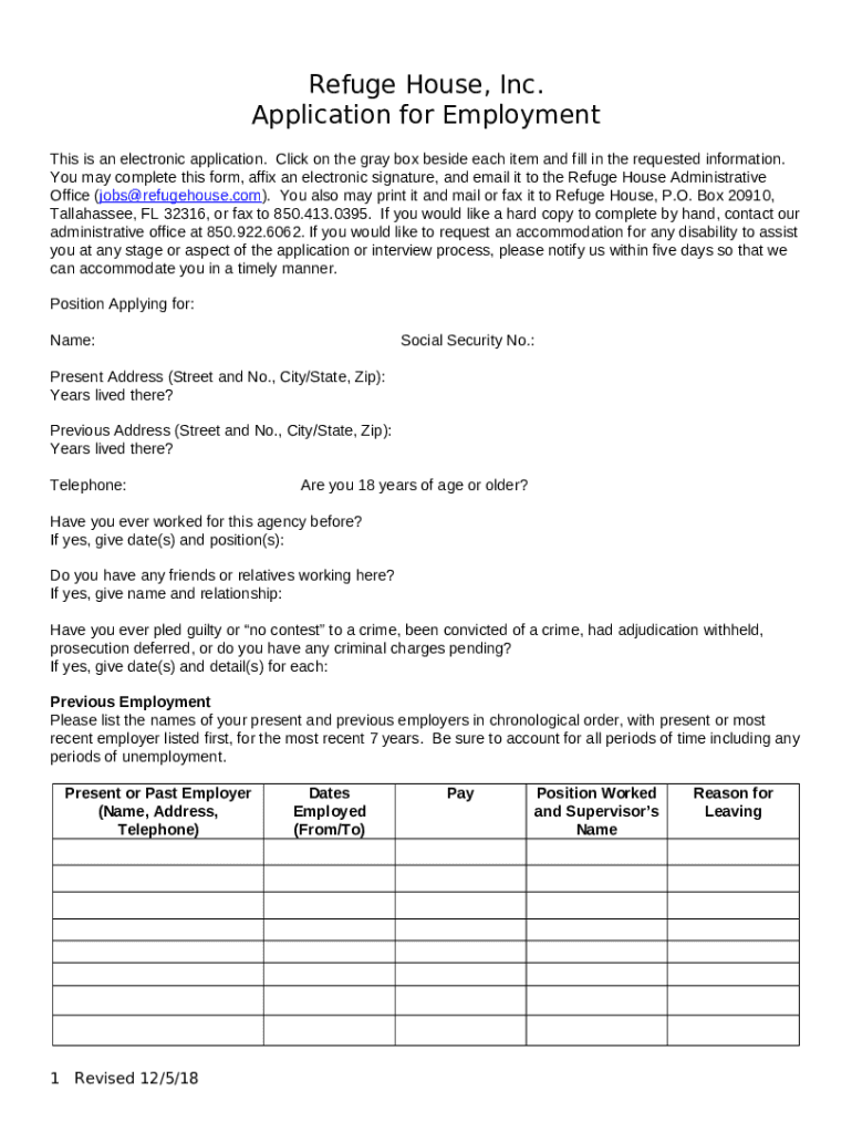 Welcome - Refuge House serving the Big Bend Area of North ... Doc Template | pdfFiller