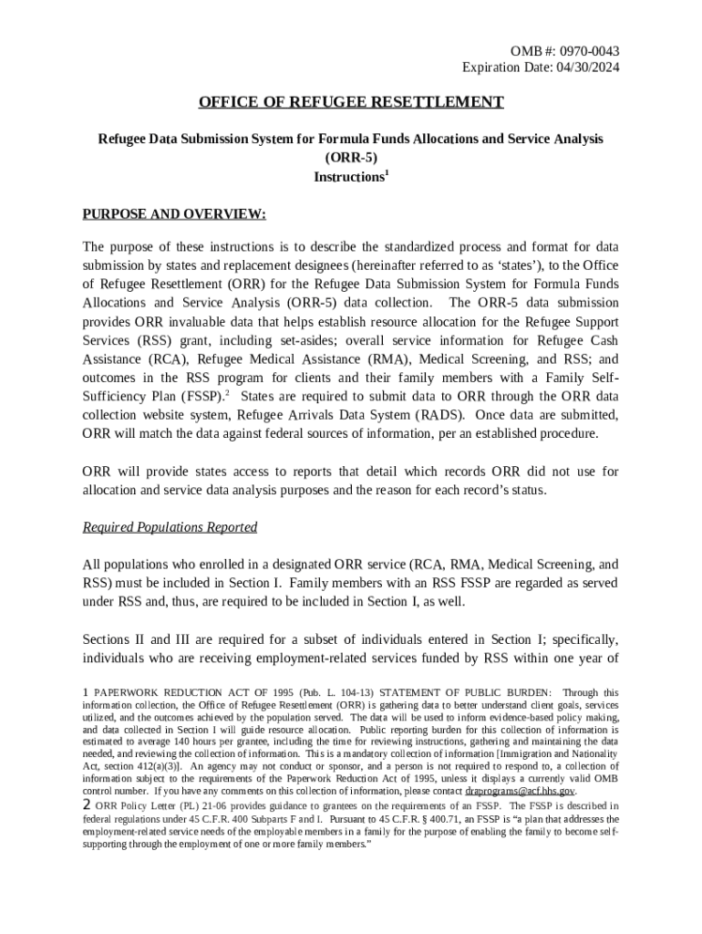 ORR-5 Instructions Doc Template | pdfFiller