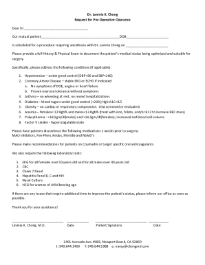 Fillable Online Preparing for face, body, or breast surgery in Newport ...