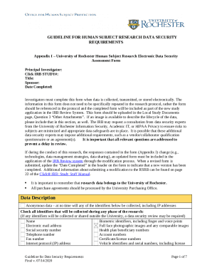 guideline for human subject research data security Doc Template | pdfFiller