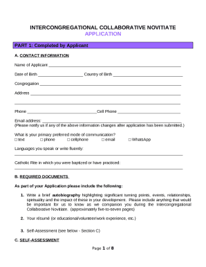 ICCN Application Doc Template | pdfFiller