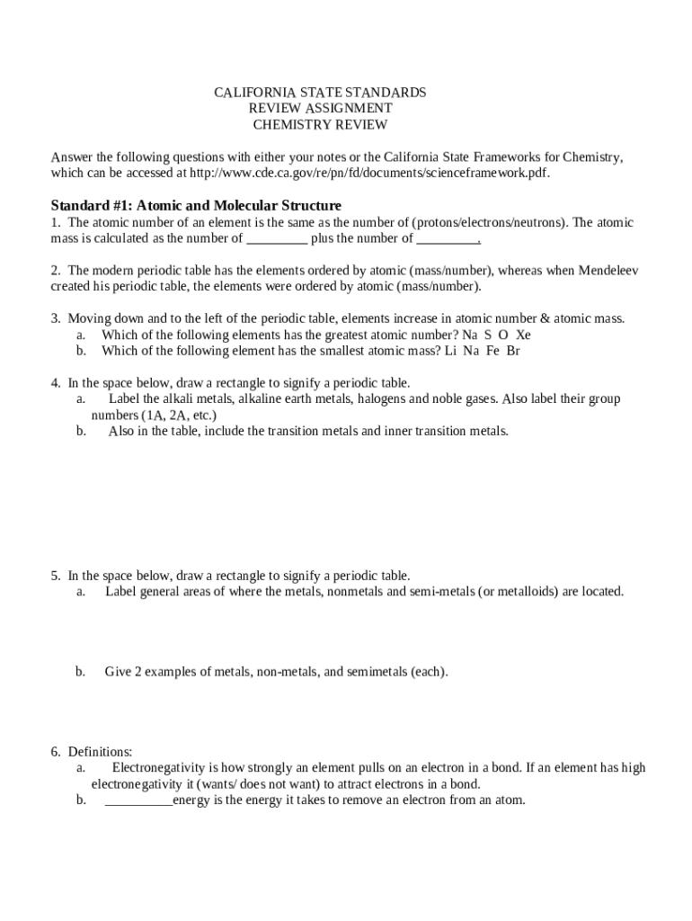 CA Science Framework, Chapter 7 Doc Template | pdfFiller