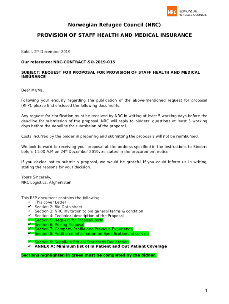 request for proposal - Norwegian Refugee Council (NRC) Doc Template ...