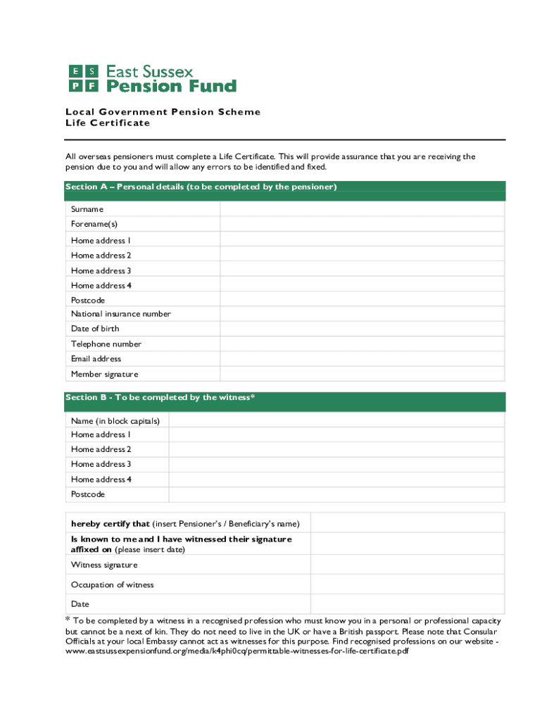 Fillable Online Life Certificate - Embassy of India, Washington D C, USA Fax Email Print - pdfFiller