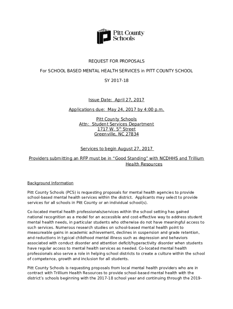 Request for Proposal Day Treatment Services-Pitt County Doc Template ...