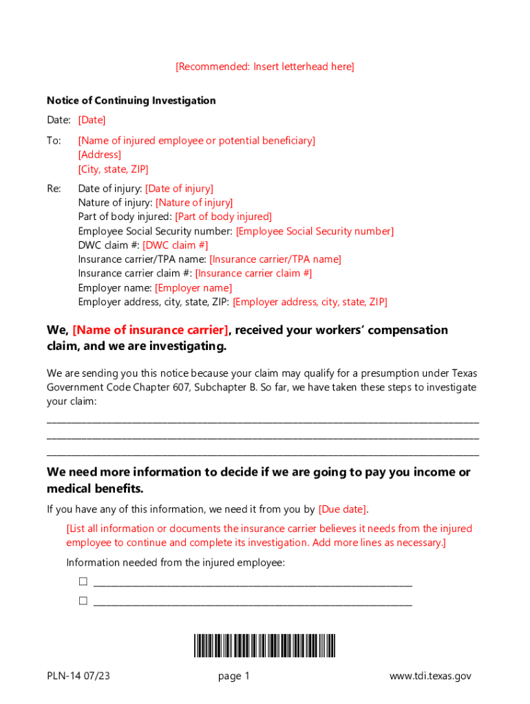 PLN14, Notice of Continuing Investigation. PLN14, Notice of Continuing ...