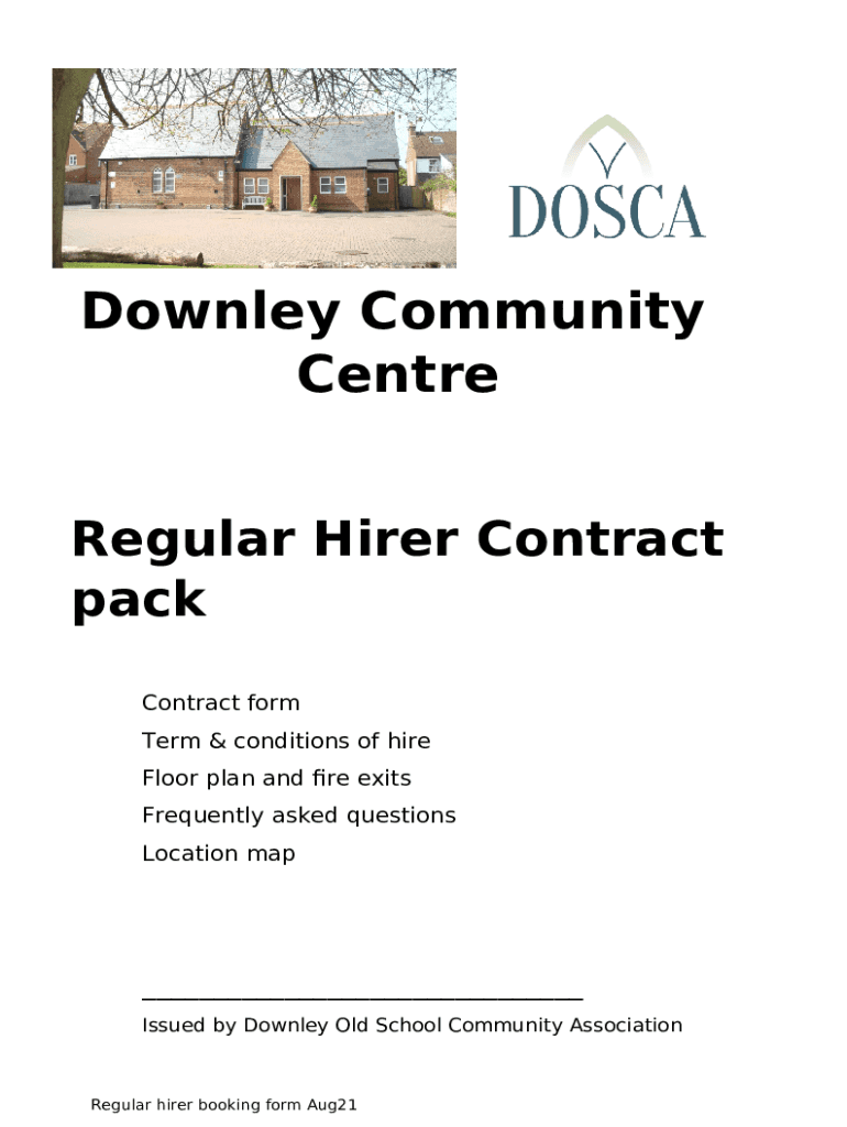 Regular Hirer Booking Doc Template | pdfFiller