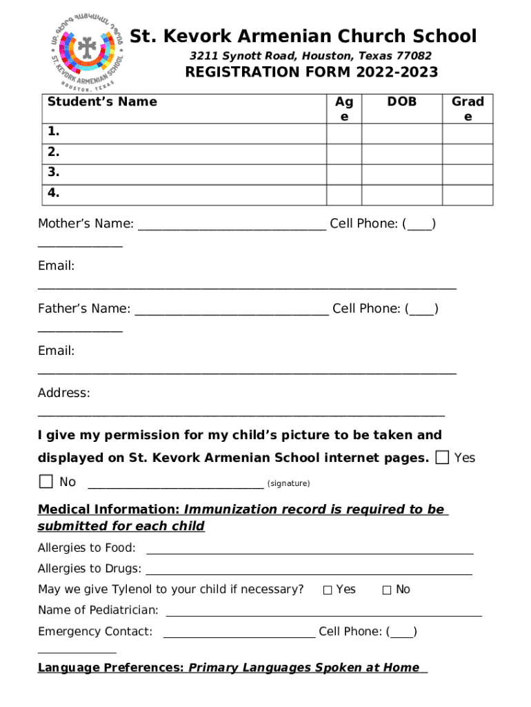 Download Student Registration Doc Template | pdfFiller