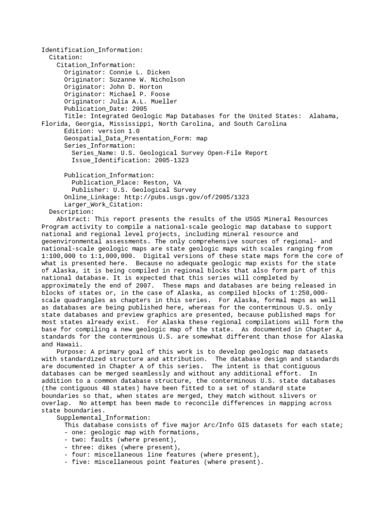 The State Geologic Map Compilation (SGMC) ... - pubs usgs Doc Template | pdfFiller