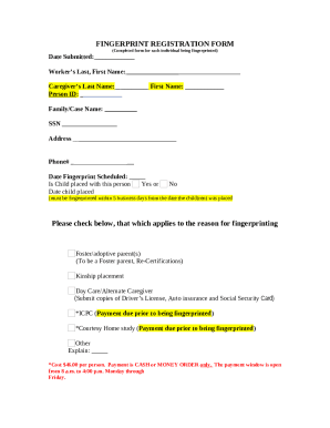 FINGERPRINT REGISTRATION Doc Template | pdfFiller
