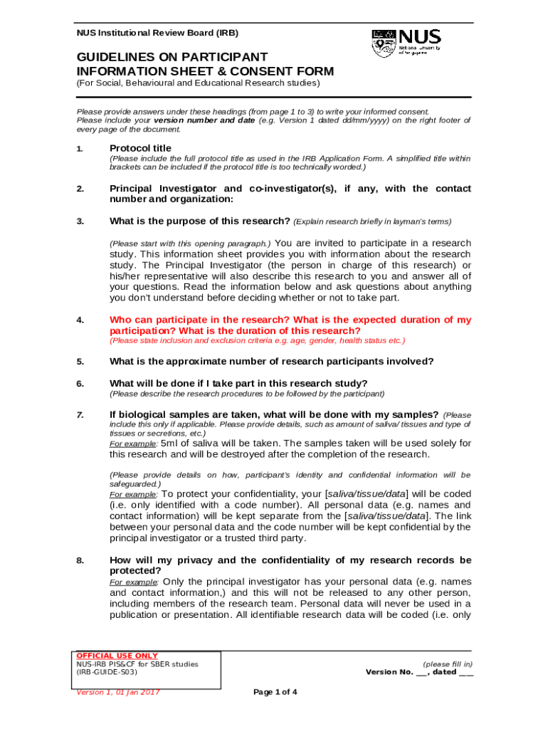 Style - Consent and Participant ination sheet preparation ... Doc Template | pdfFiller