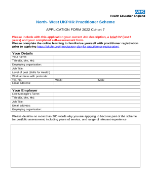 UKPHR-Practitioner-Application-. ... Doc Template | pdfFiller