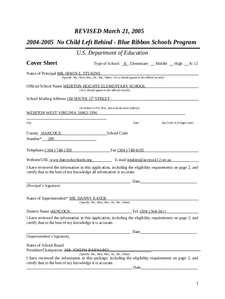 Weirton Heights Elementary School -- Application - www2 ed Doc Template ...