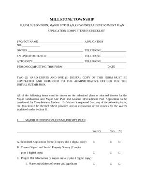 MAJOR SUBDIVISION, MAJOR SITE PLAN AND GENERAL DEVELOPMENT PLAN Doc ...