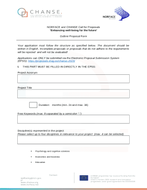 Outline proposal Doc Template | pdfFiller