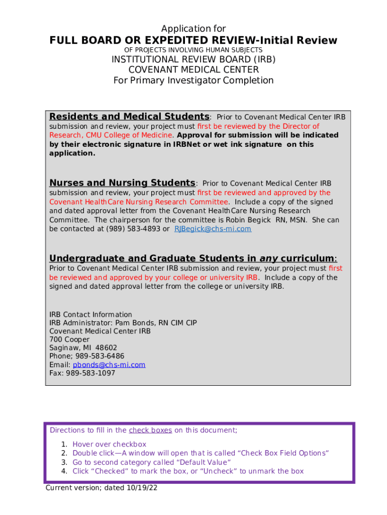 Full Board Application Doc Template | pdfFiller