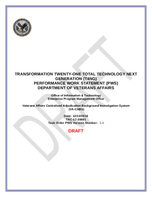 DRAFT Version History - VA Vendor Portal Doc Template | pdfFiller