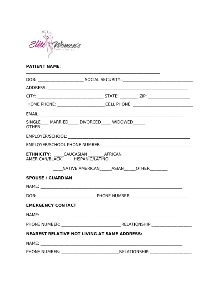 DOB: SOCIAL SECURITY:: Doc Template | pdfFiller