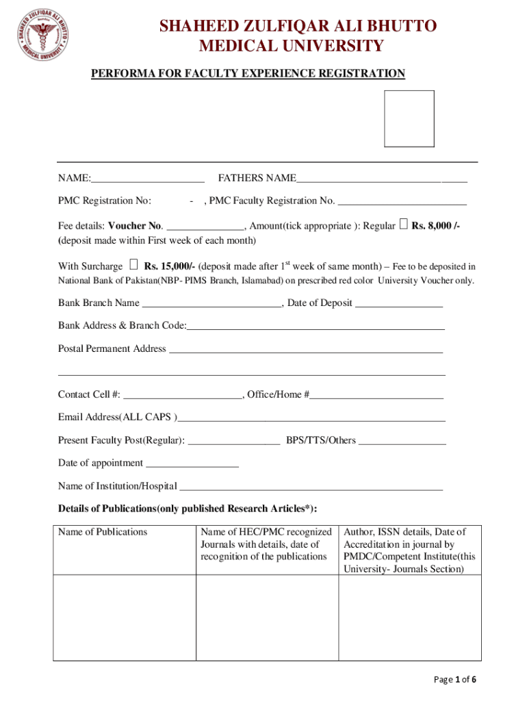 Fillable Online Application for Faculty Registration New.pdf Fax Email ...