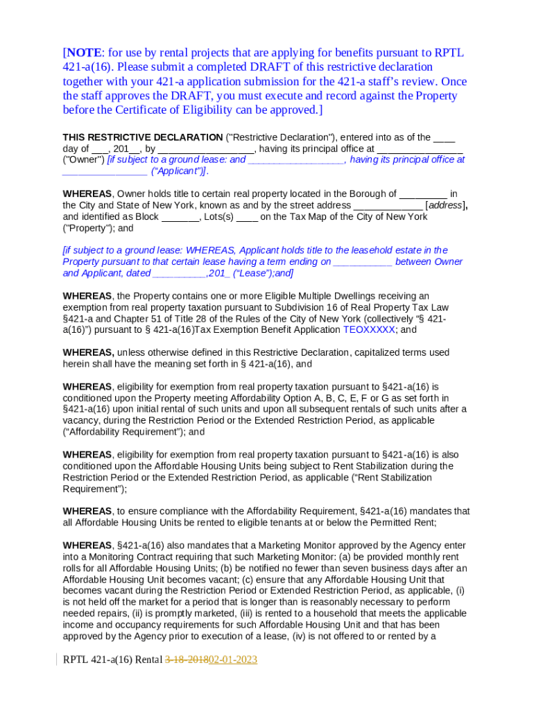 Real Property Tax Relief for New Affordable Housing in ... Doc Template ...