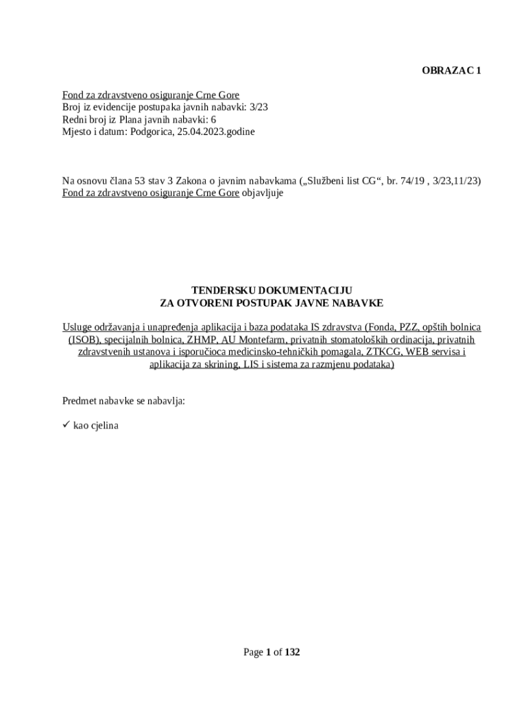Fond za zdravstveno osiguranje Crne Gore Doc Template | pdfFiller