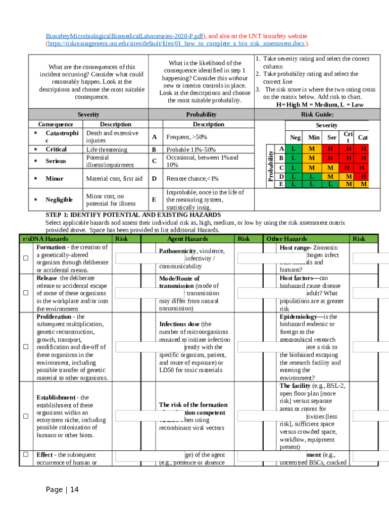 UNT BSL 1 and 2 Lab Specific Biosafety Manual TEMPLATE - research unt ...