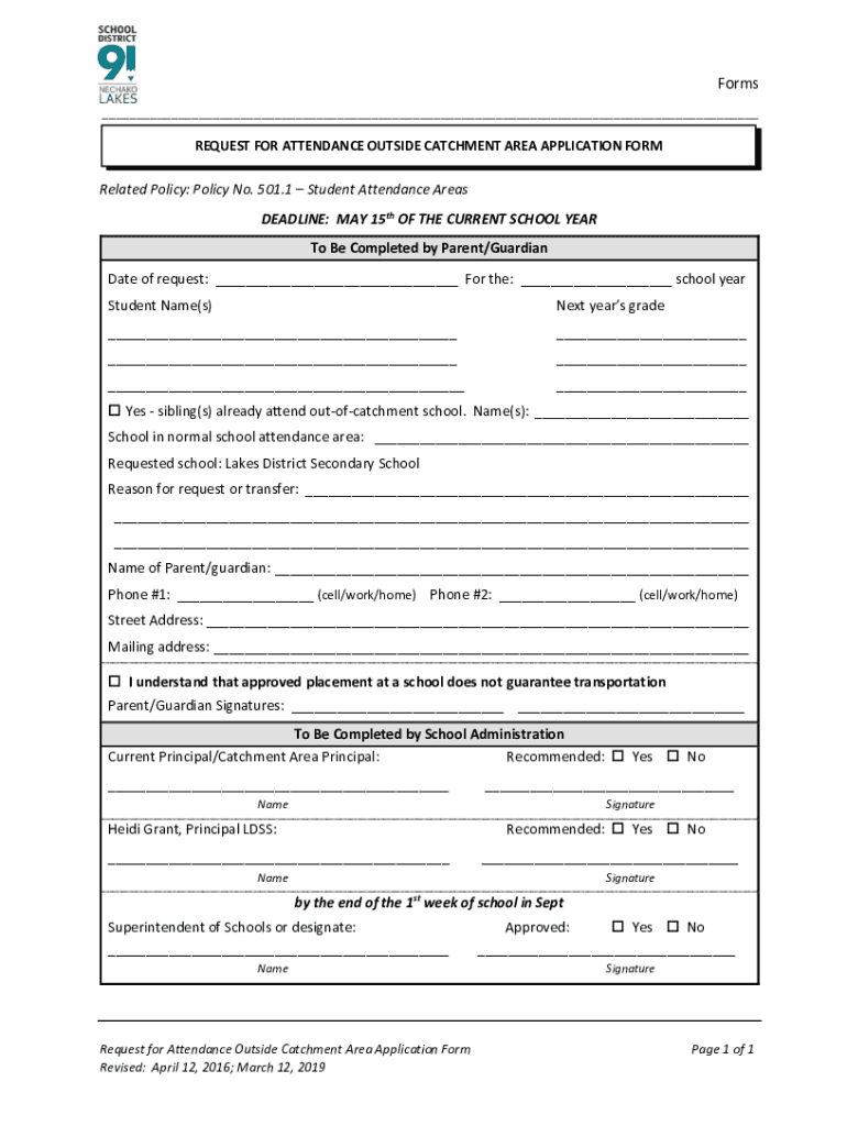 Fillable Online ldss sd91 bc Van Buren School DistrictAttendance Area ...