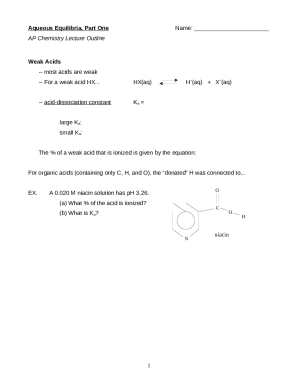 Strong and Weak Acids and Acid Ionization Constant (left ... Doc ...