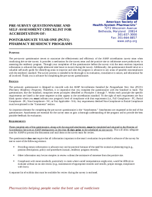 Pre-Survey Checklist and Self-Assessment Questionnaire Doc Template ...