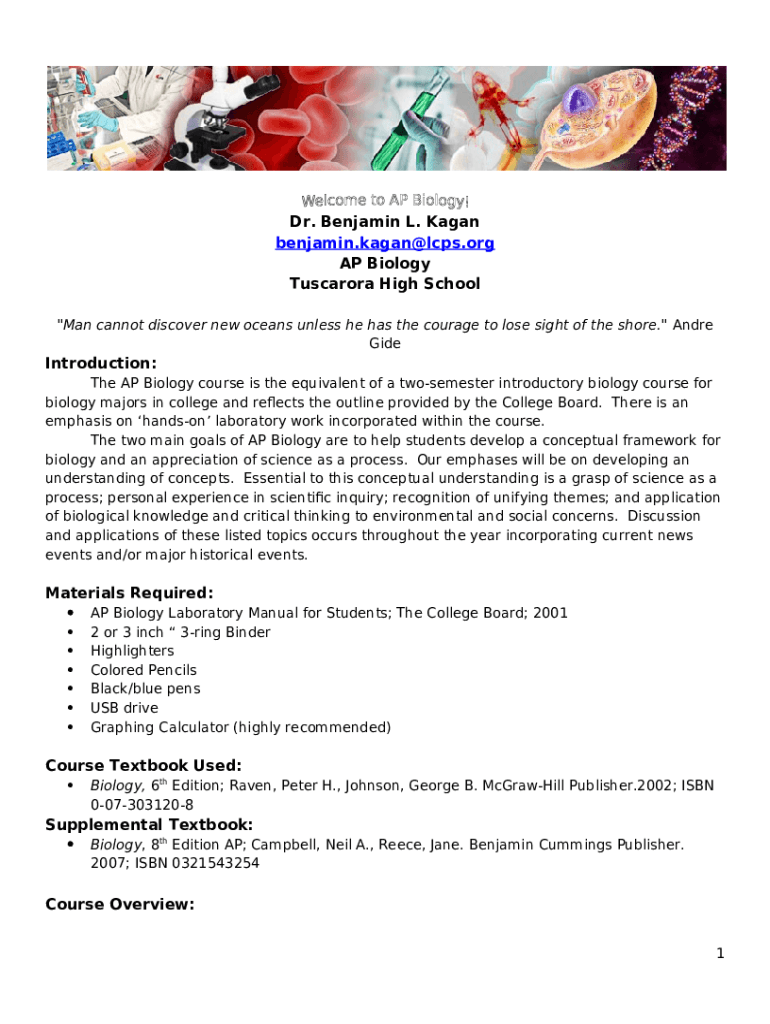 AP Biology! Doc Template | pdfFiller