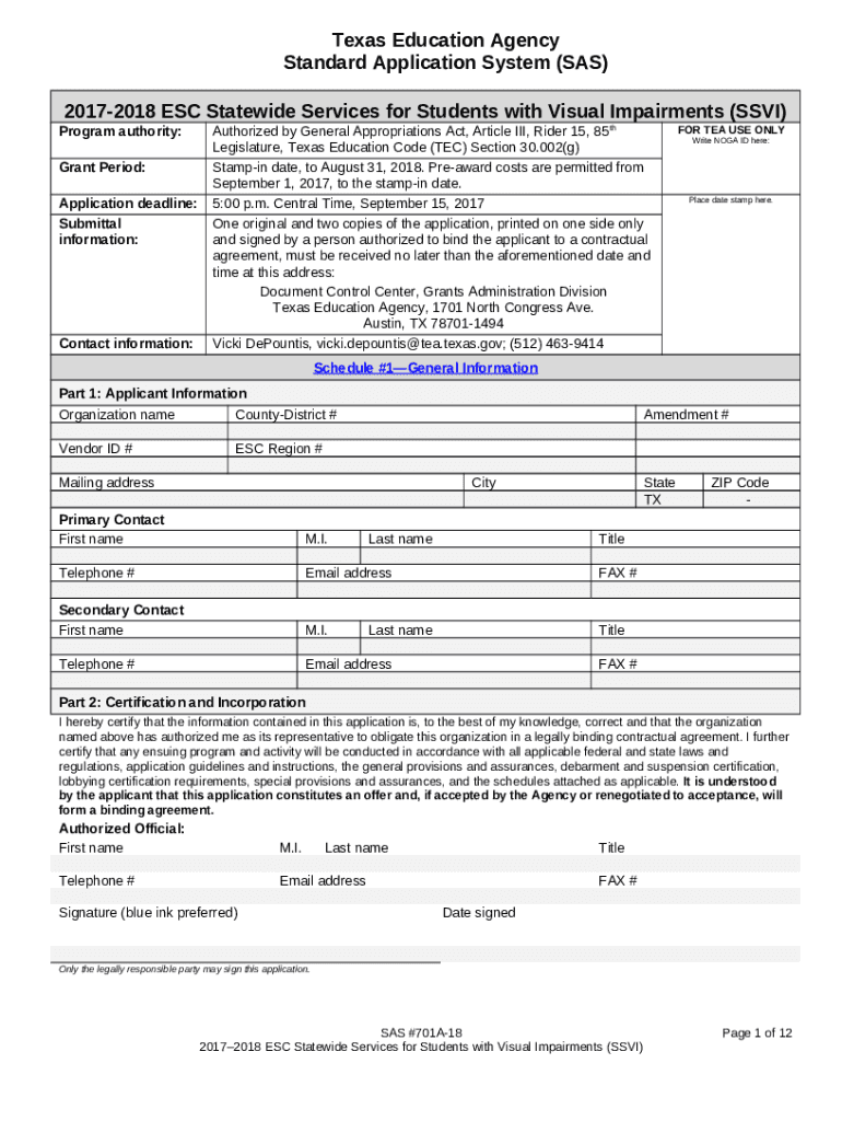 2017-2018 ESC Statewide Services for Students with Visual Impairments ...