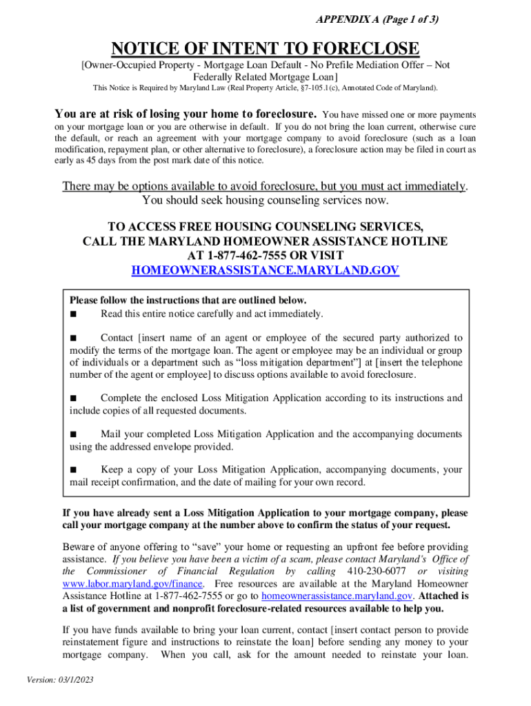 Fillable Online Foreclosure Letter Template - Fill Online, Printable ...