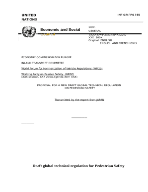 Proposed Global Technical Regulation for Pedestrian Safety Doc Template ...