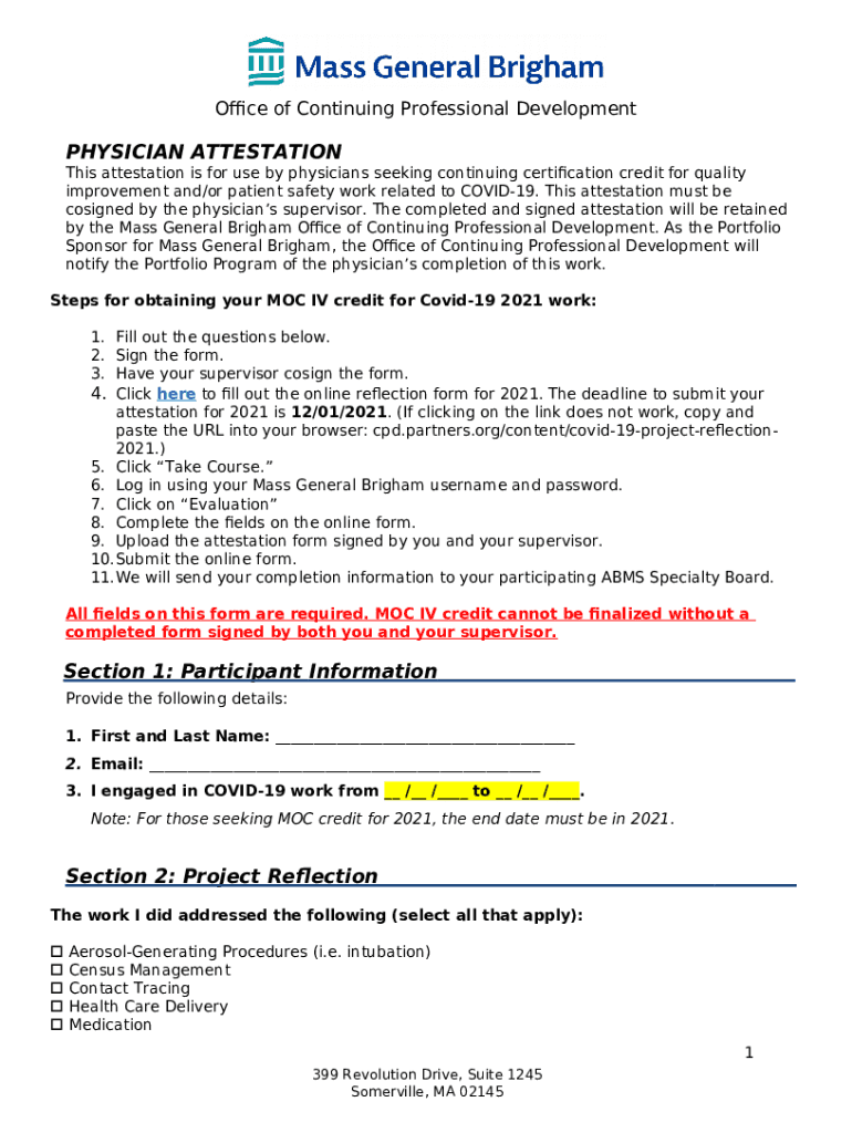 Guidance for Processing Attestation Statements from ... Doc Template ...