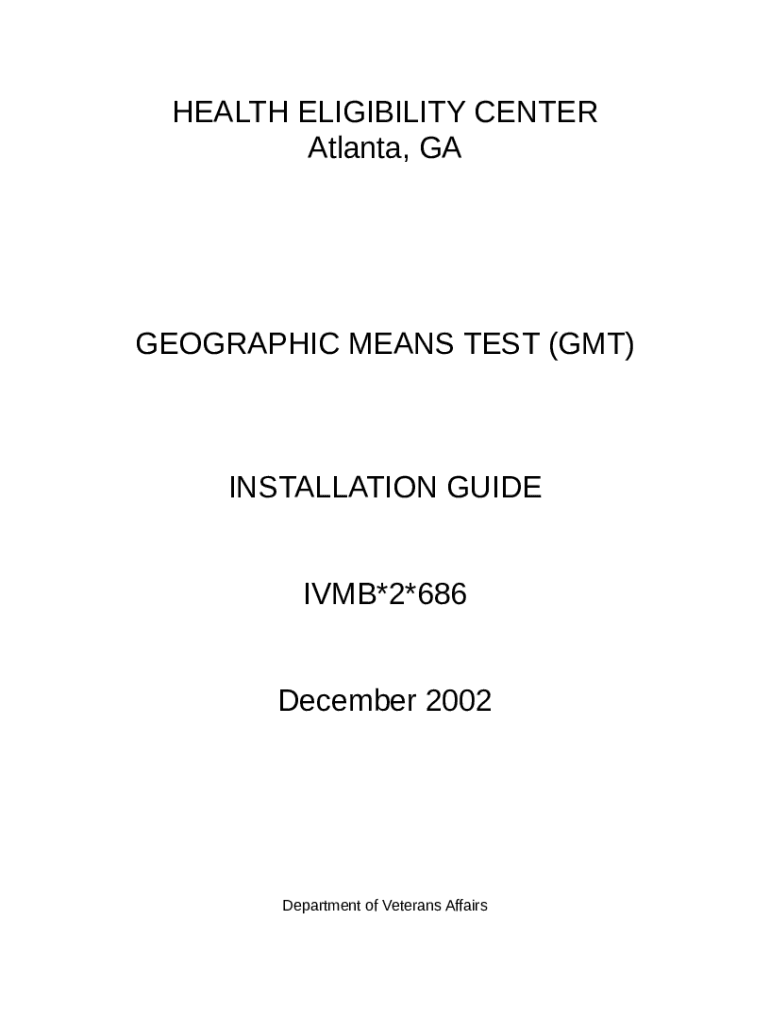 Veterans Affairs (VA) Benefits - Geographic Means Test ... Doc Template ...