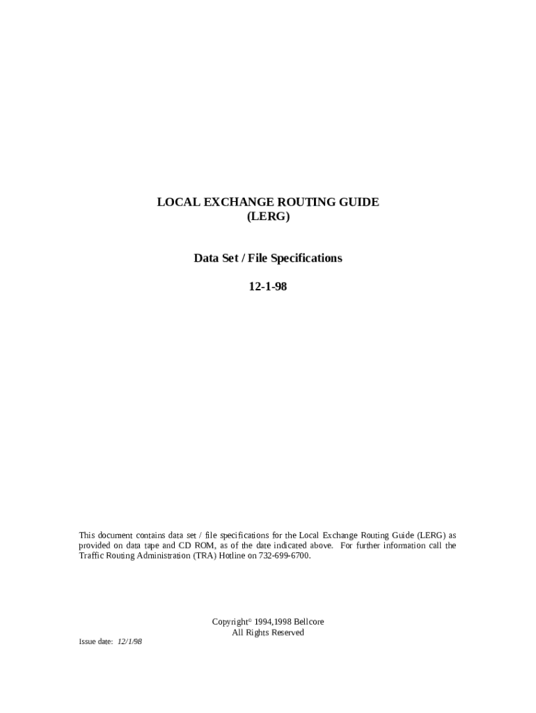 LERG - What is the local exchange routing guide? - Bandwidth Doc ...