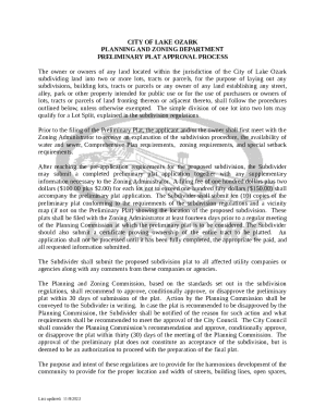 preliminary plat approval process Doc Template | pdfFiller