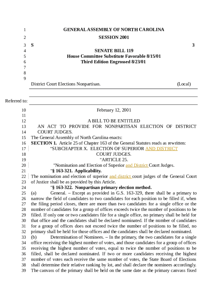 Audio - North Carolina General Assembly Doc Template | pdfFiller