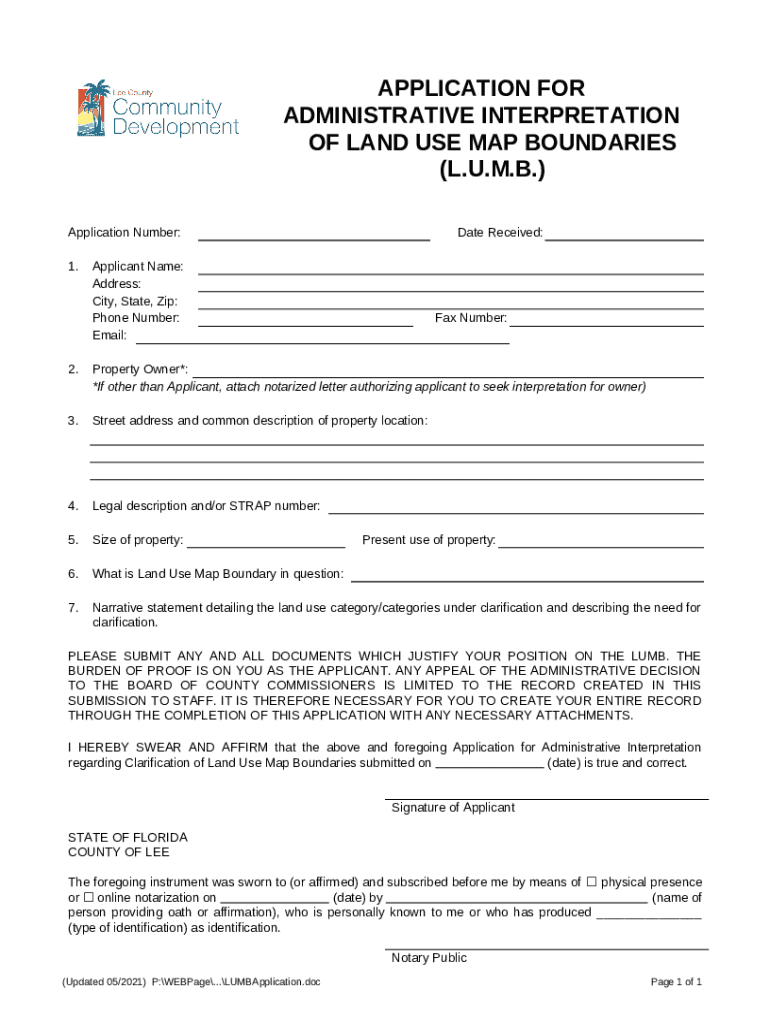 zoning/land use change - application Doc Template | pdfFiller