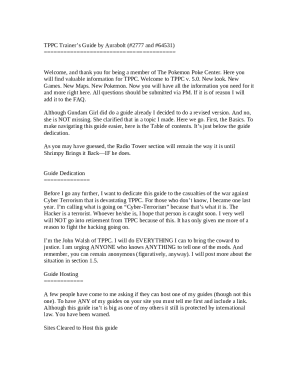 TPPC Trainer's Guide by Aurabolt (#2777 and #64531) Doc Template ...