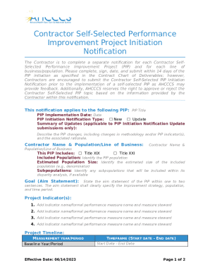Guide to Creating a Perance Improvement Plan (PIP) Doc Template | pdfFiller